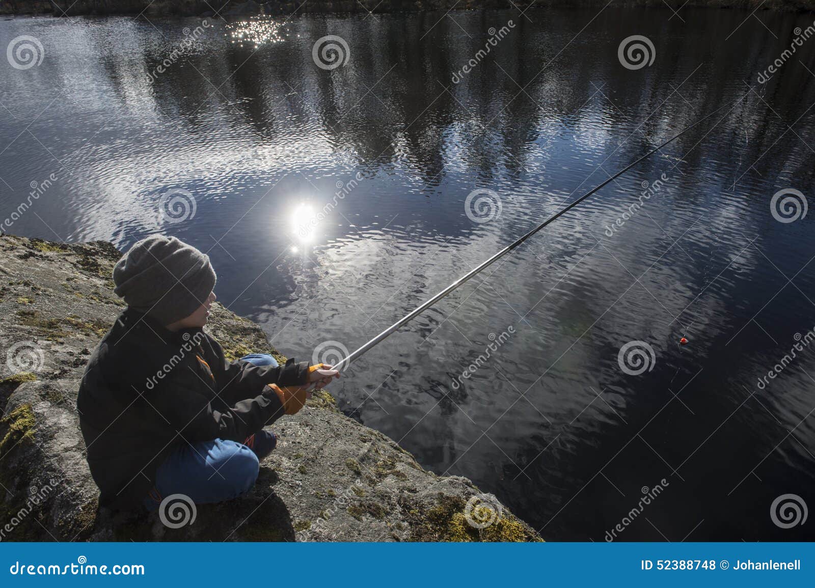 Springtime fishing stock photo. Image of rural, natural - 52388748