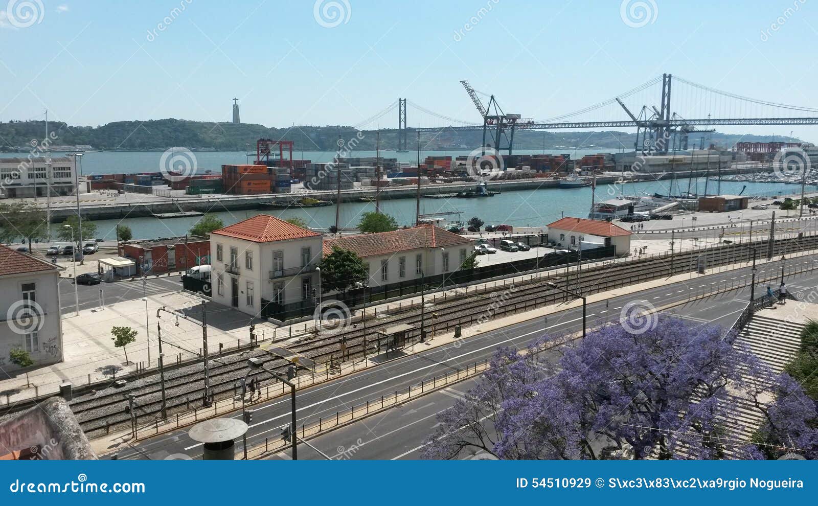 Springtime Lisbon editorial stock image. Image of sunny - 54510929