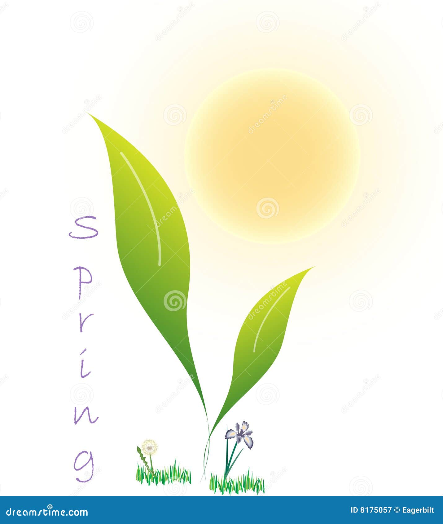 Springtime Logo stock vector. Illustration of button, blue - 8175057