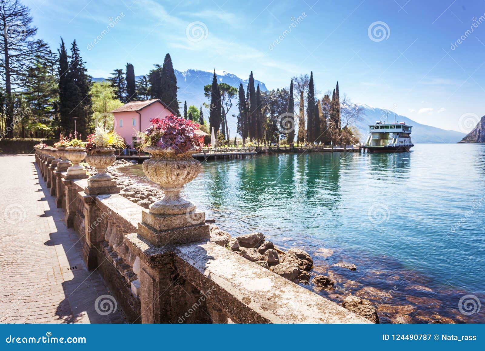 Springtime in Riva Del Garda Stock Image - Image of water, spring ...