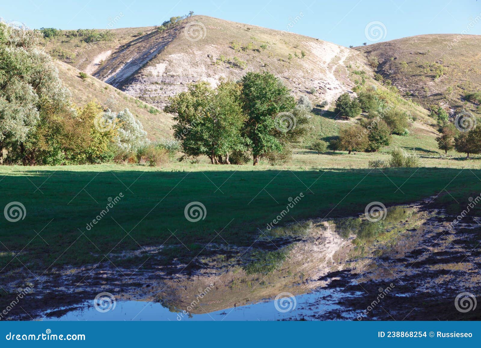 Springtime Scenery with Hills Stock Photo - Image of outdoors, mountain ...