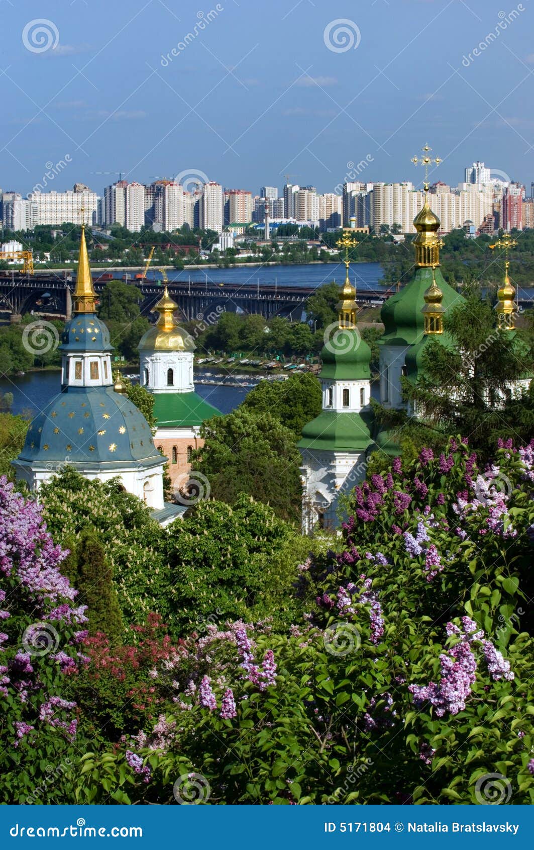 Springtimes in Kiev stock photo. Image of scenery, domes - 5171804
