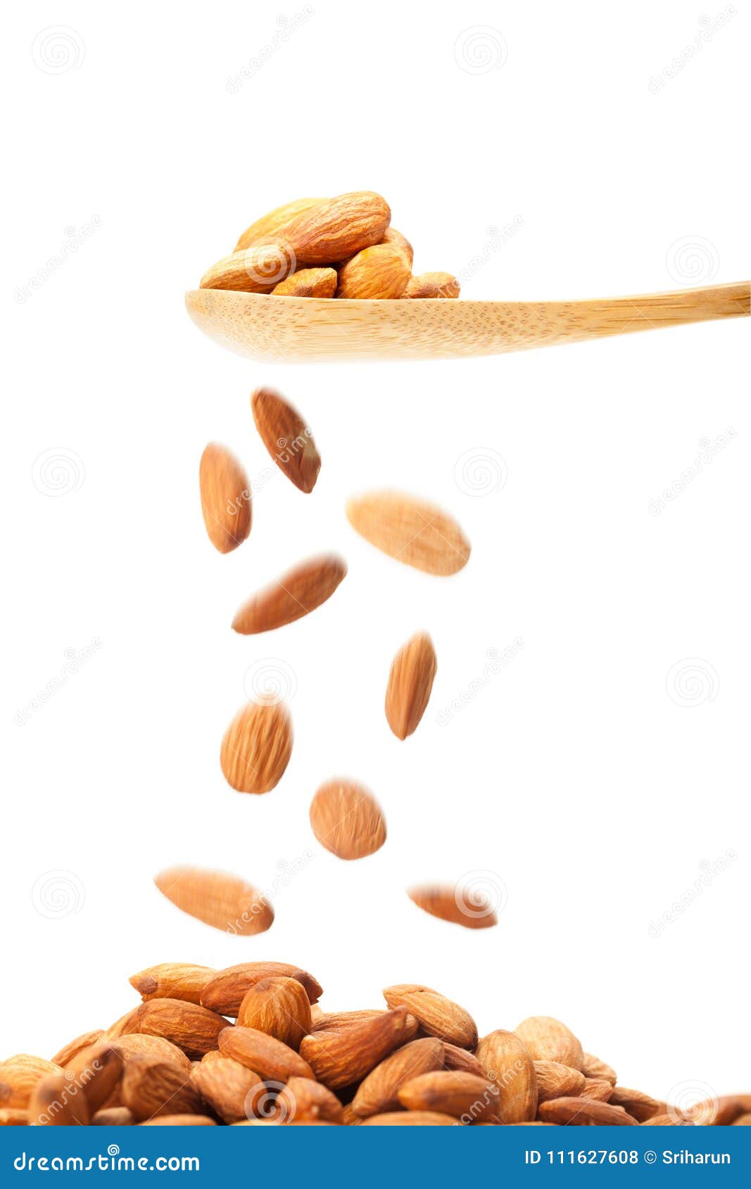 Sprinkle Almonds seed stock photo. Image of background - 111627608