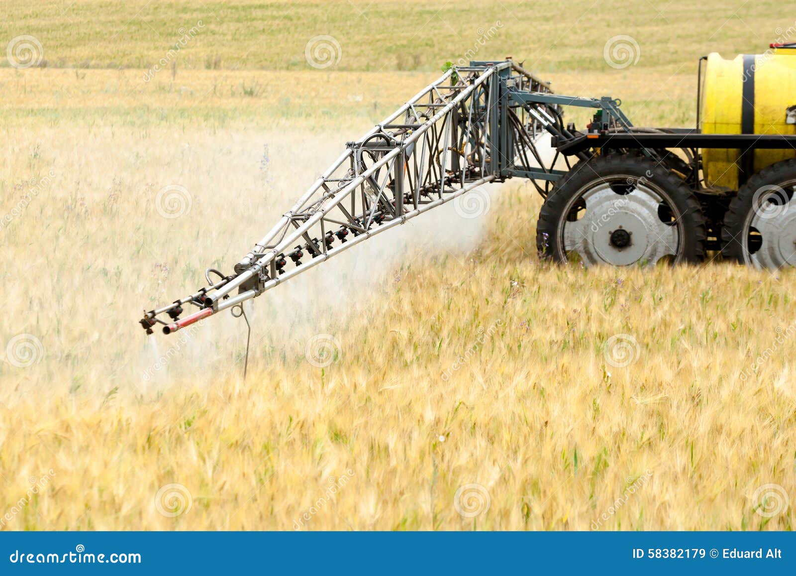 Sprinkle Cereal Fields Chemicals Stock Image - Image of food, chemicals ...