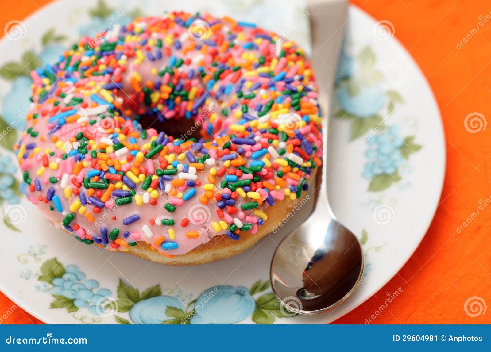 Sprinkle donut stock image. Image of brown, birthday - 29604981