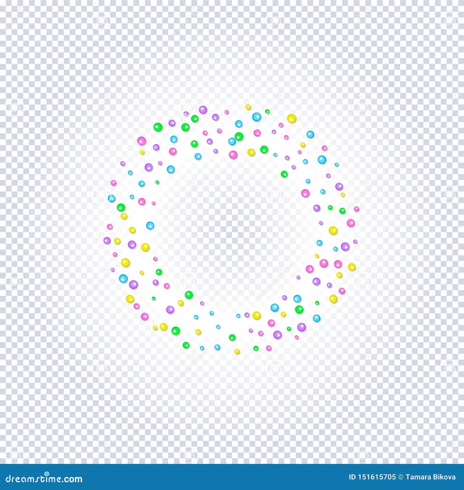 Sprinkles Grainy Frame on a Transparent Background Stock Illustration ...