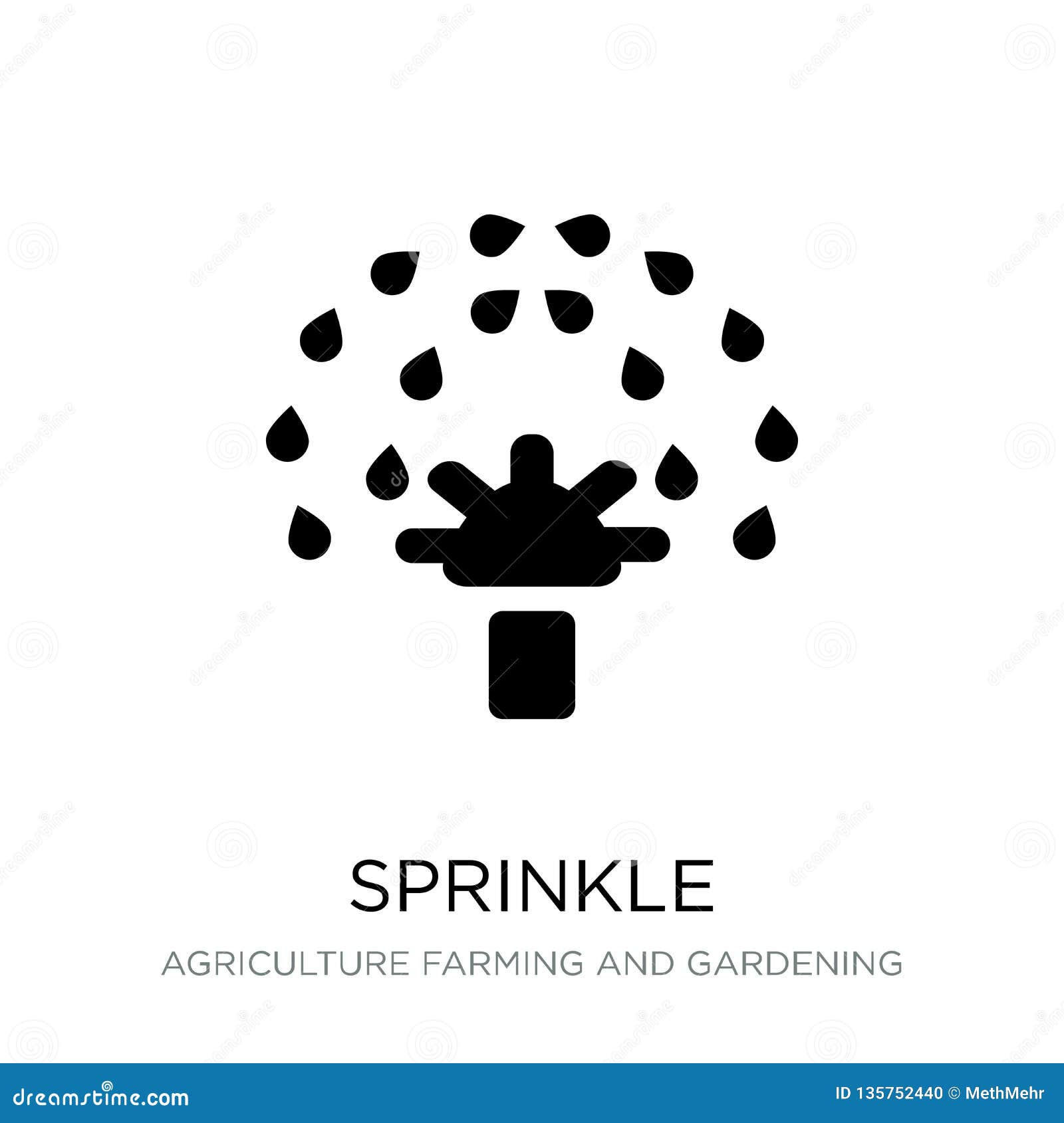 Sprinkle Icon in Trendy Design Style. Sprinkle Icon Isolated on White ...