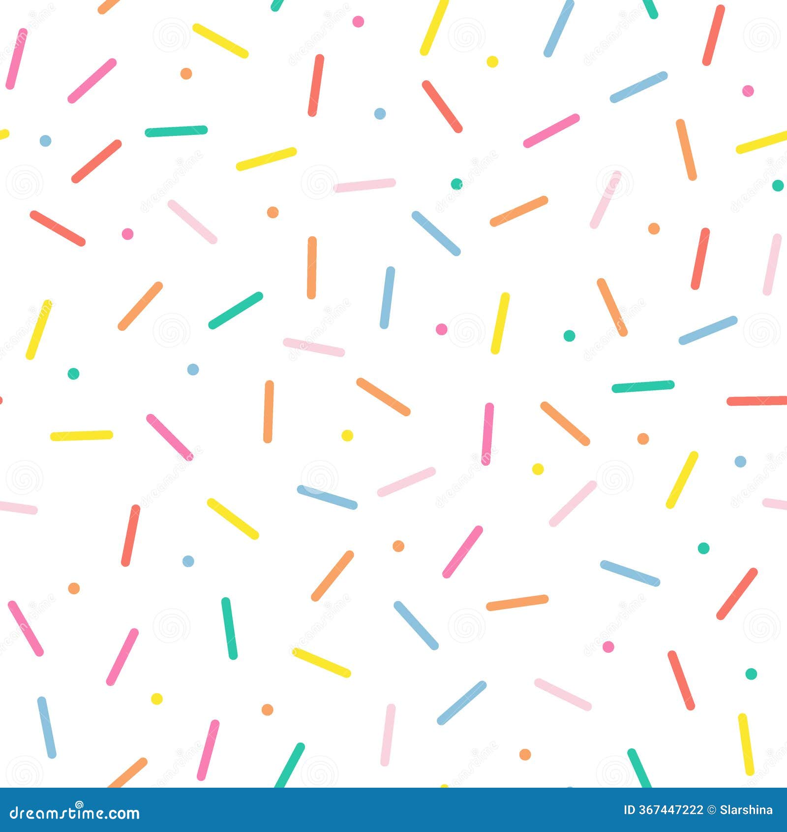 Sprinkle Pattern. Rainbow Dotted Lines On White Background. Small Dash ...