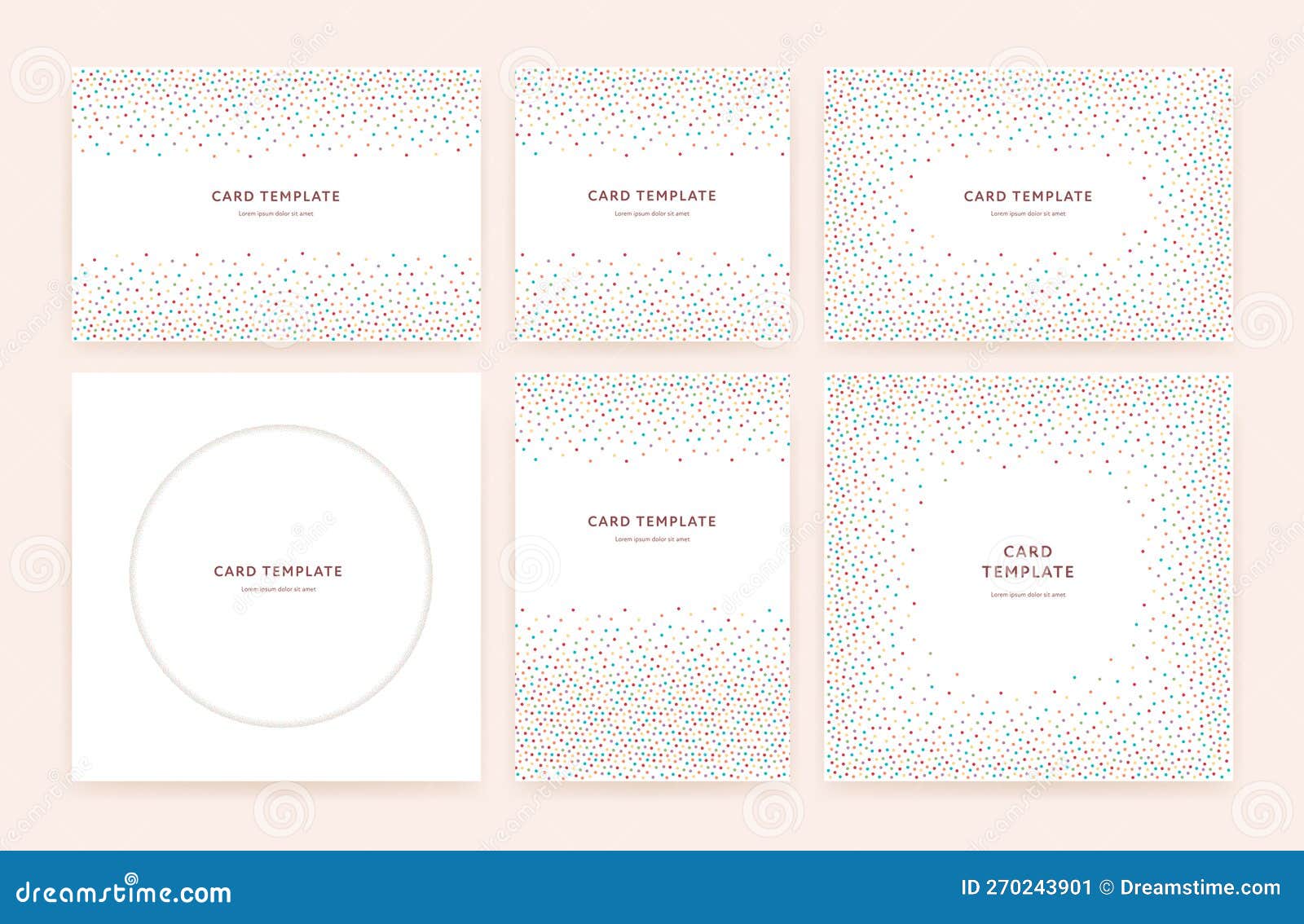 Sprinkle Pattern. Vector Colorful Illustration Set. Banner or Card ...
