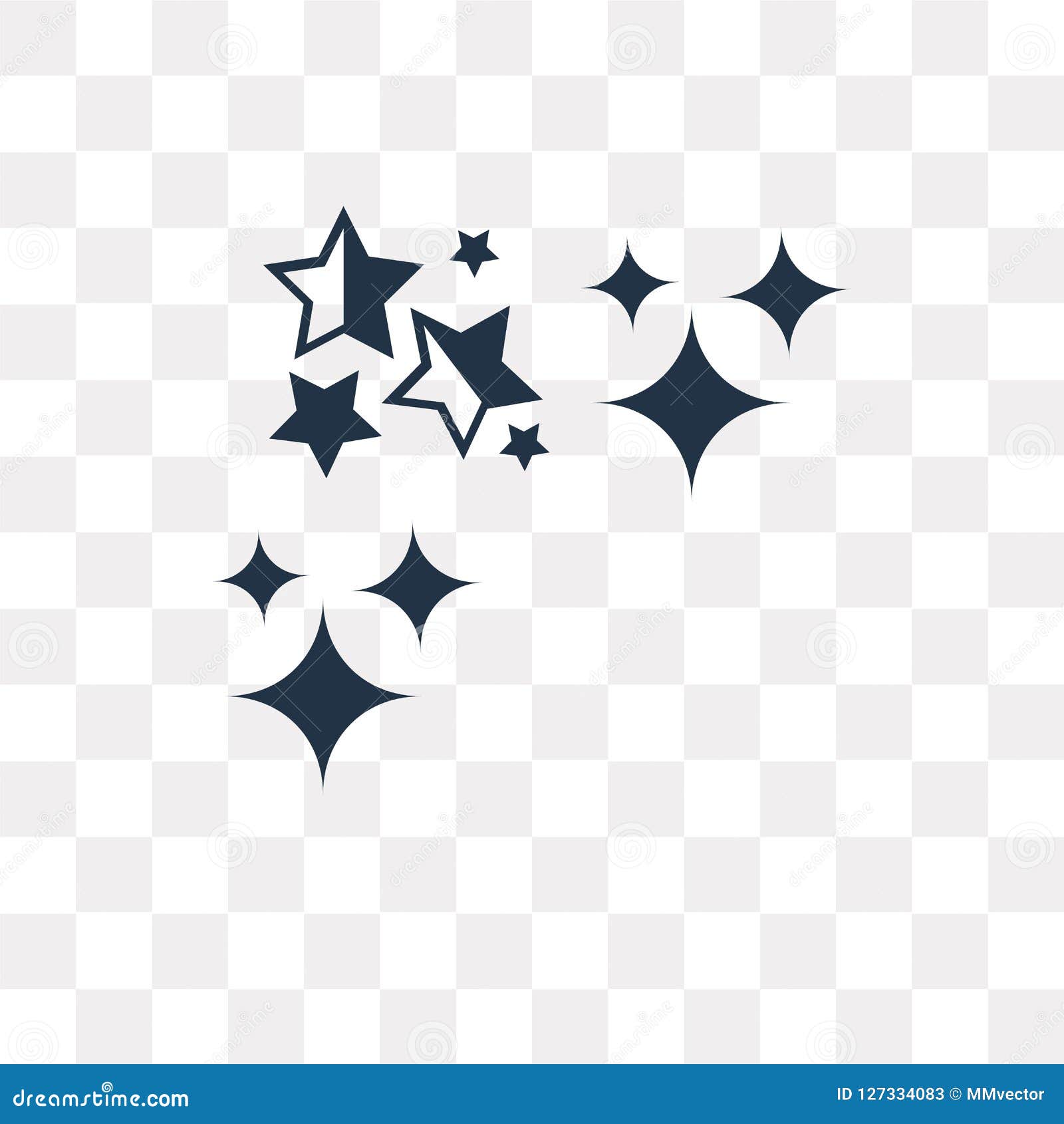 Sprinkle Stars Vector Icon Isolated On Transparent Background, L ...