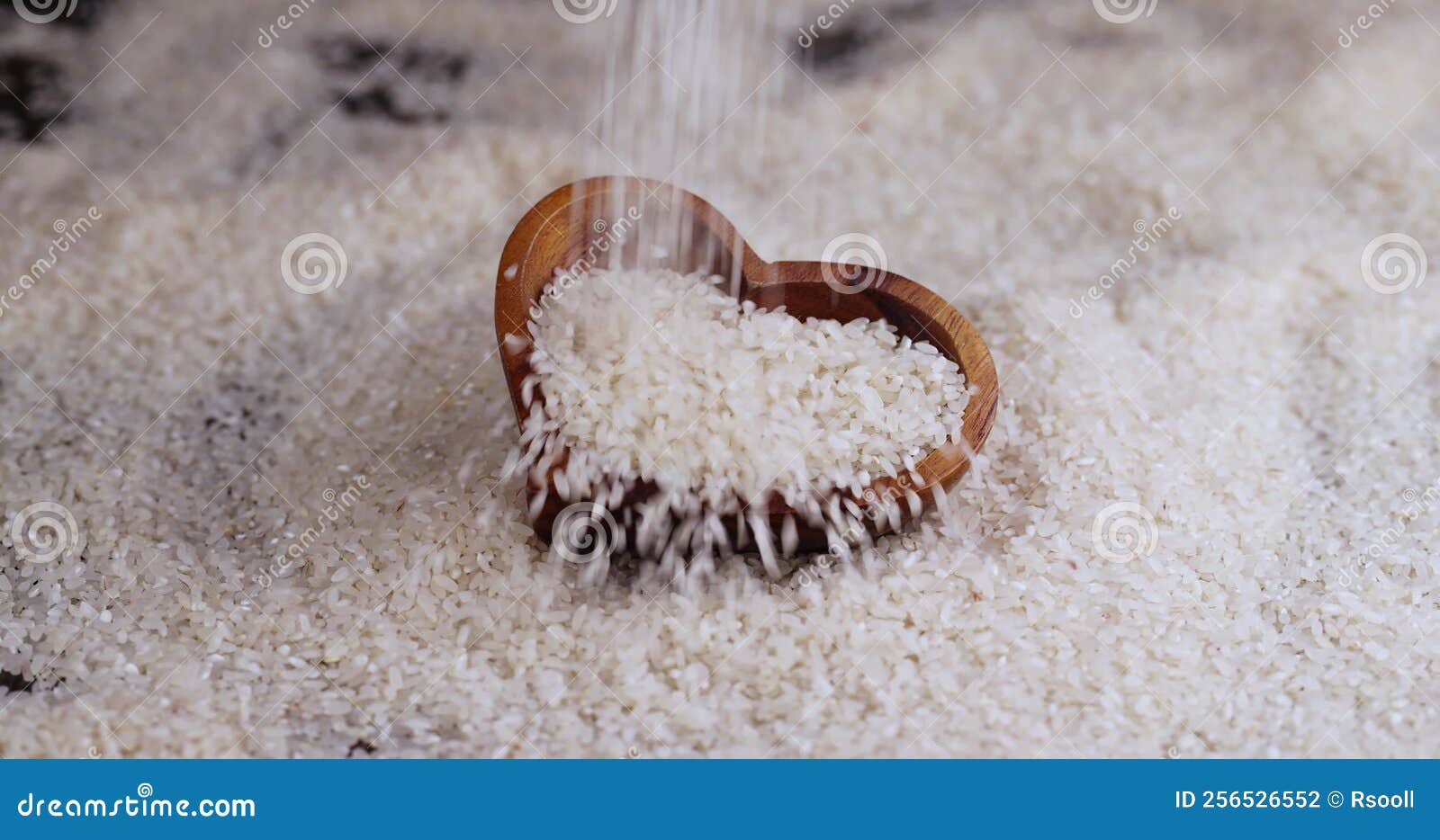 Sprinkle White Rice with Other Rice Including on the Table Stock ...