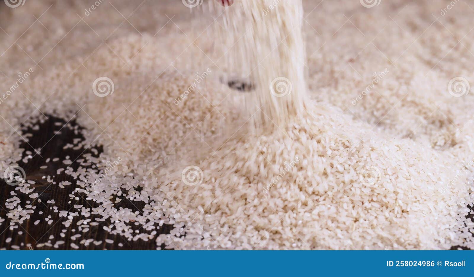 Sprinkle White Rice with Other Rice Including on the Table Stock ...