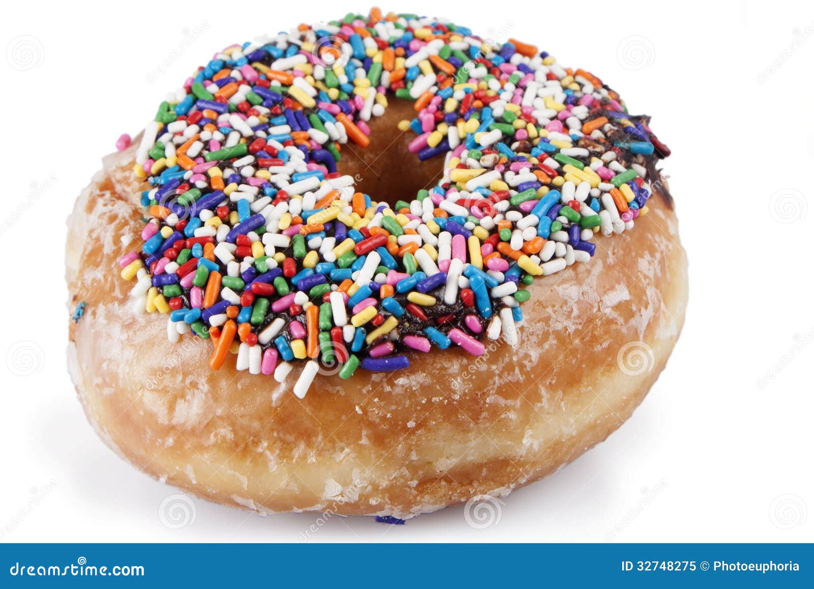 Sprinkled Donut stock image. Image of purple, single - 32748275