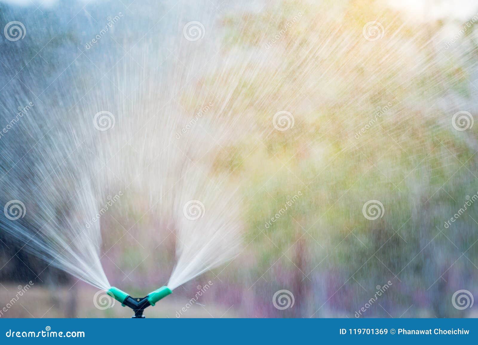 Sprinkler of Automatic Watering-color Effect Stock Image - Image of ...