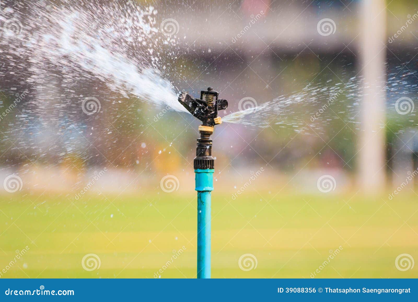 Sprinkler in field stock photo. Image of nature, irrigation - 39088356