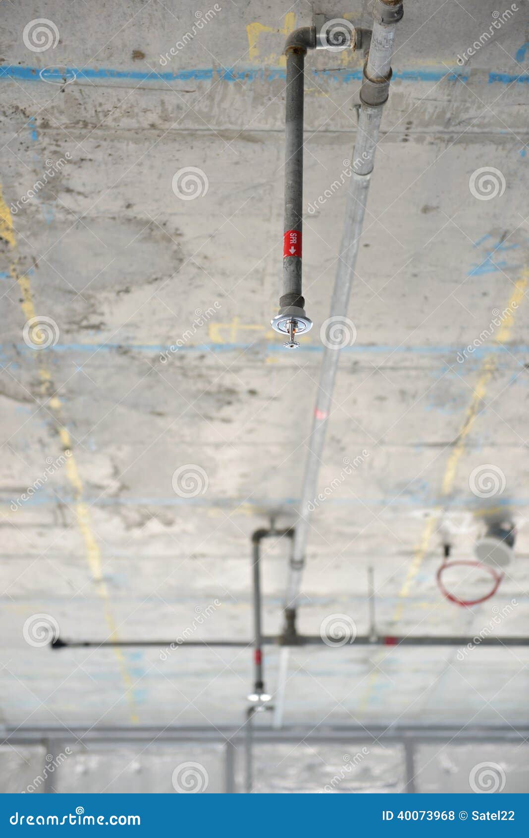 Sprinkler stock photo. Image of grey, interior, building - 40073968