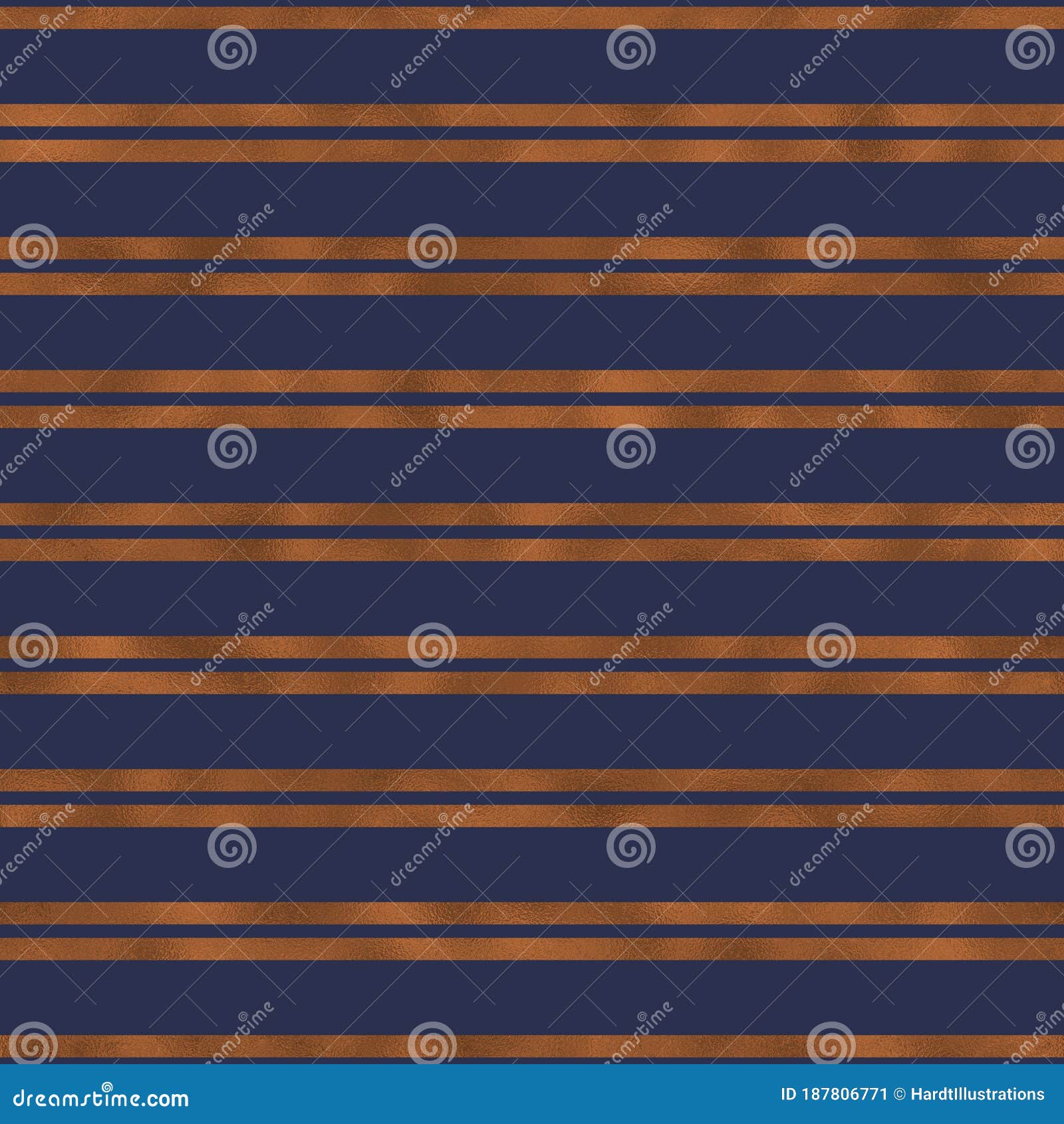 Blue and Bronze Seamless Pattern Stock Illustration - Illustration of ...