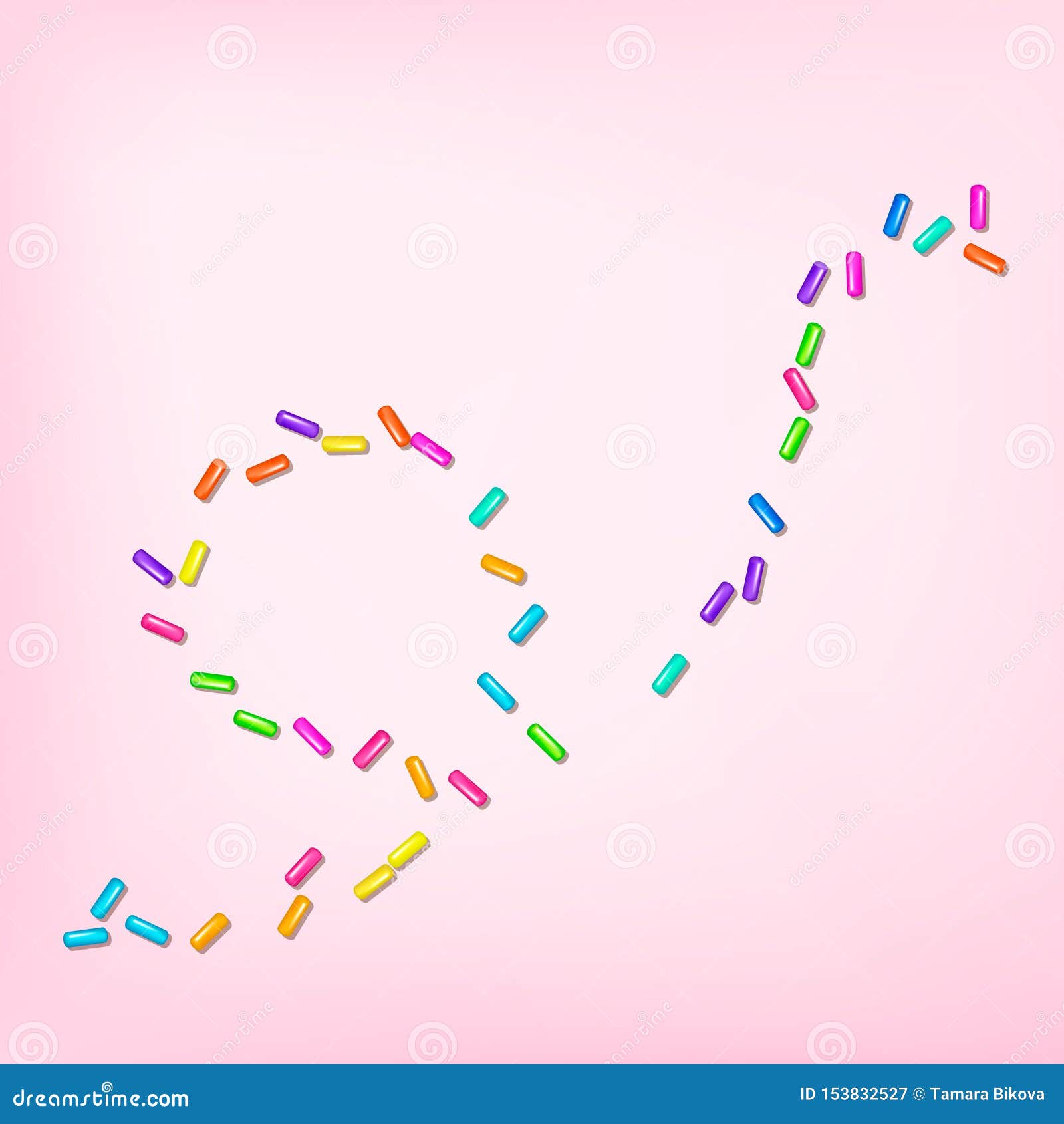 Sprinkles Grainy Frame on a Transparent Background Stock Illustration ...