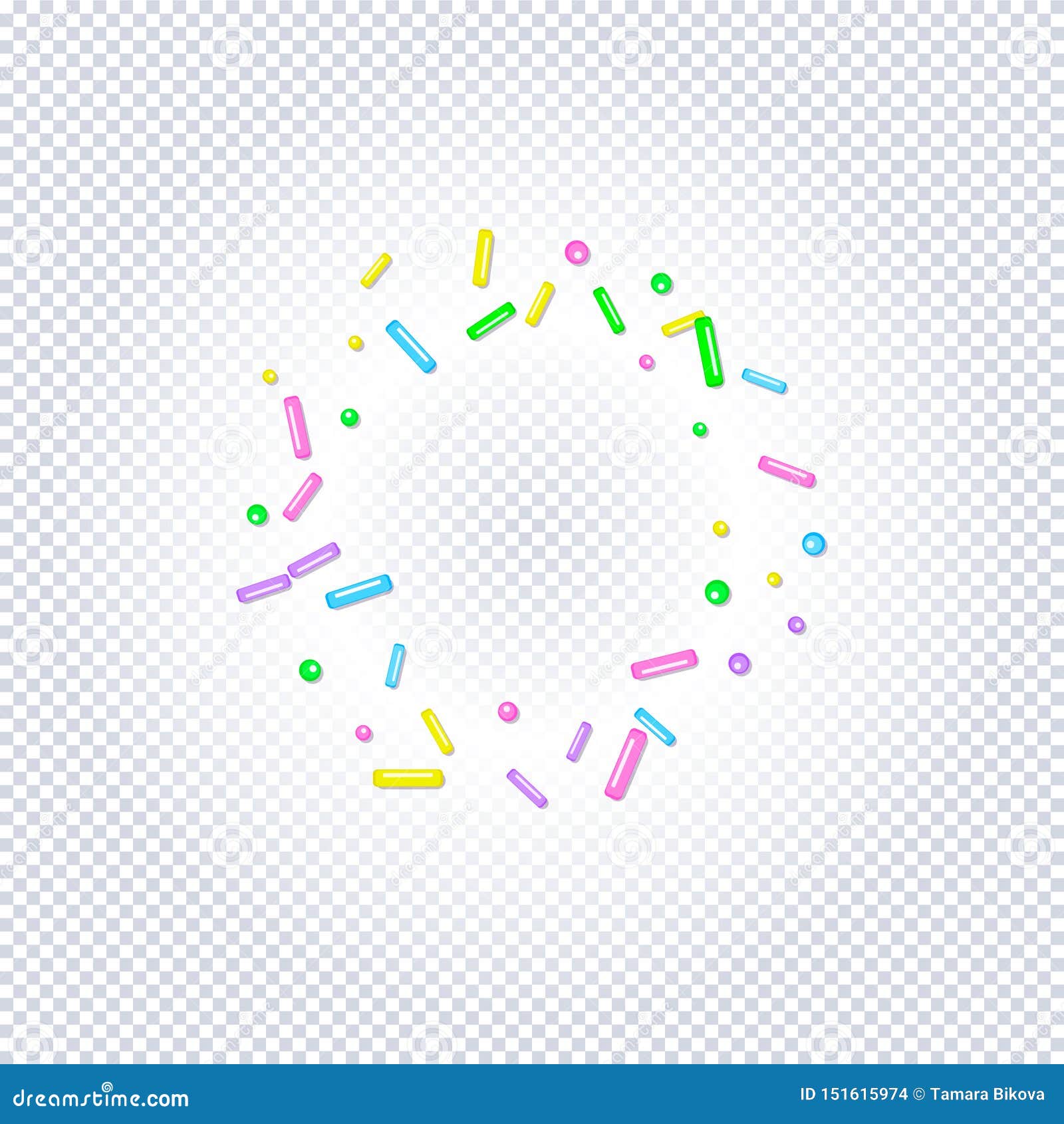 Sprinkles Grainy Frame on a Transparent Background Stock Illustration ...