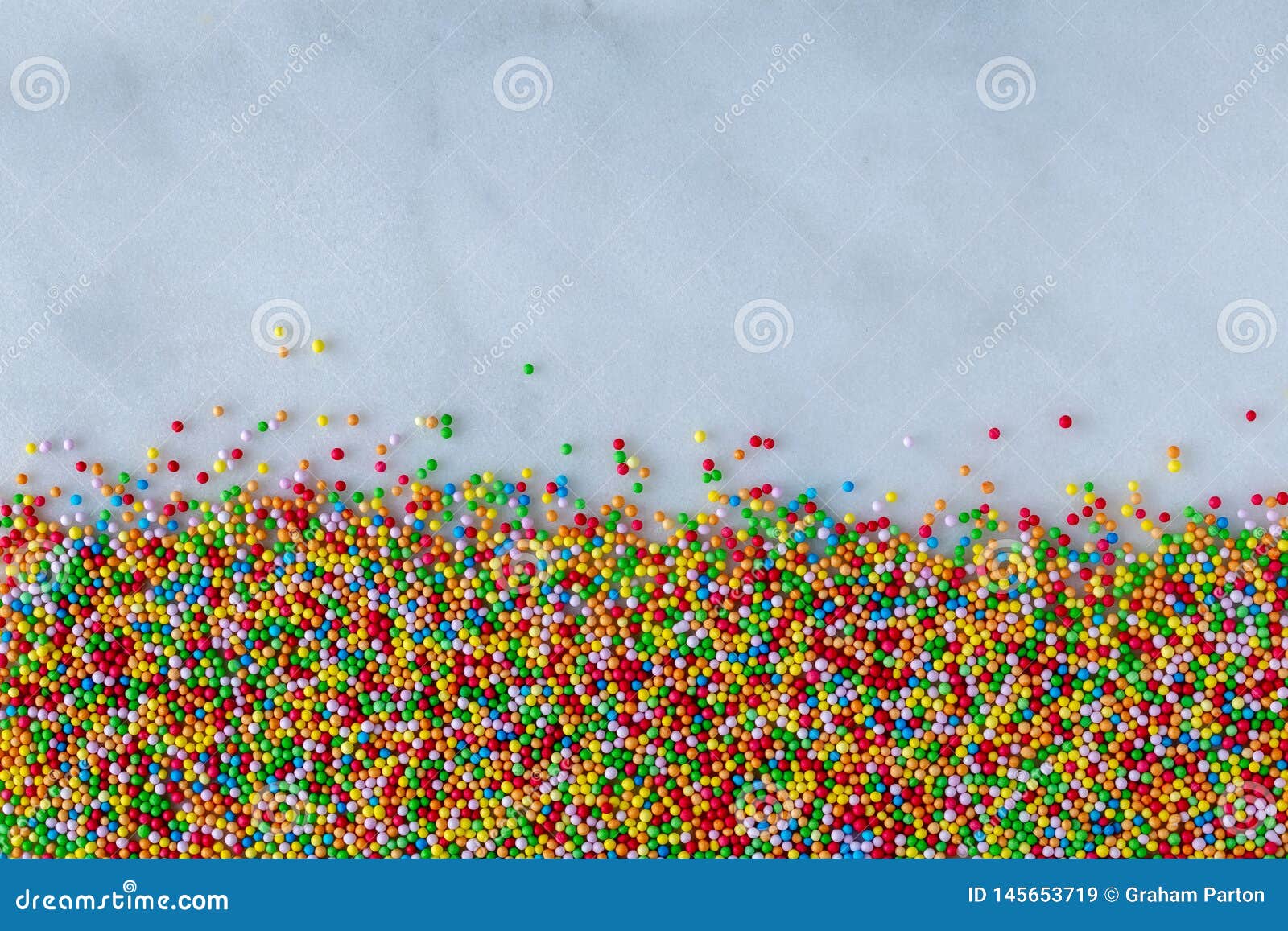 Sprinkles, Hundreds and Thousands on a Marble Base Stock Image - Image ...