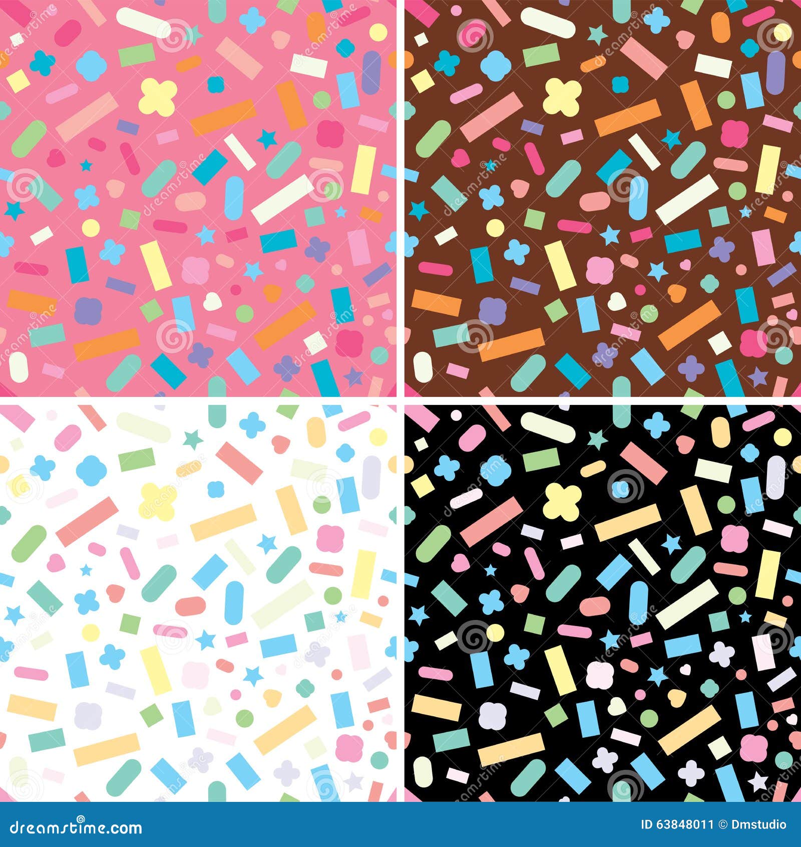 Sprinkles patterns, vector stock vector. Illustration of collection ...