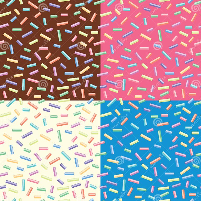 Sprinkles patterns, vector stock vector. Illustration of cartoon - 64823806