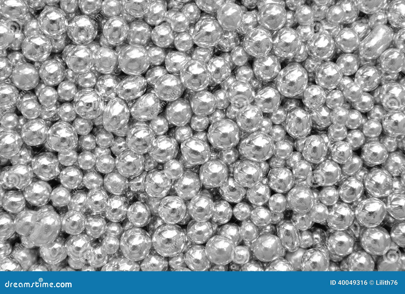 Sprinkles silver balls stock photo. Image of party, anniversary - 40049316