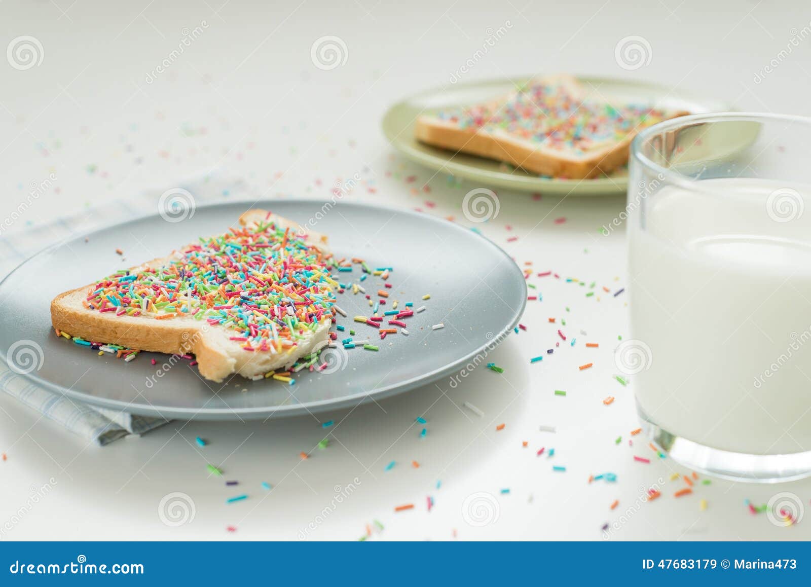 Sprinkles on toasts stock image. Image of glass, bread - 47683179