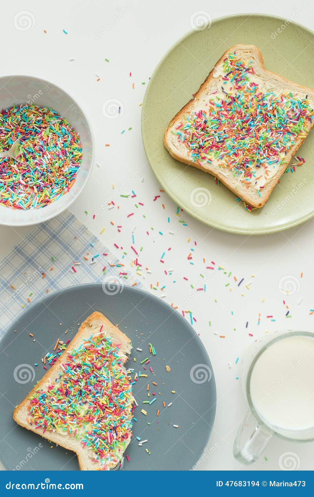 Sprinkles on toasts stock photo. Image of sprinkles, toasts - 47683194