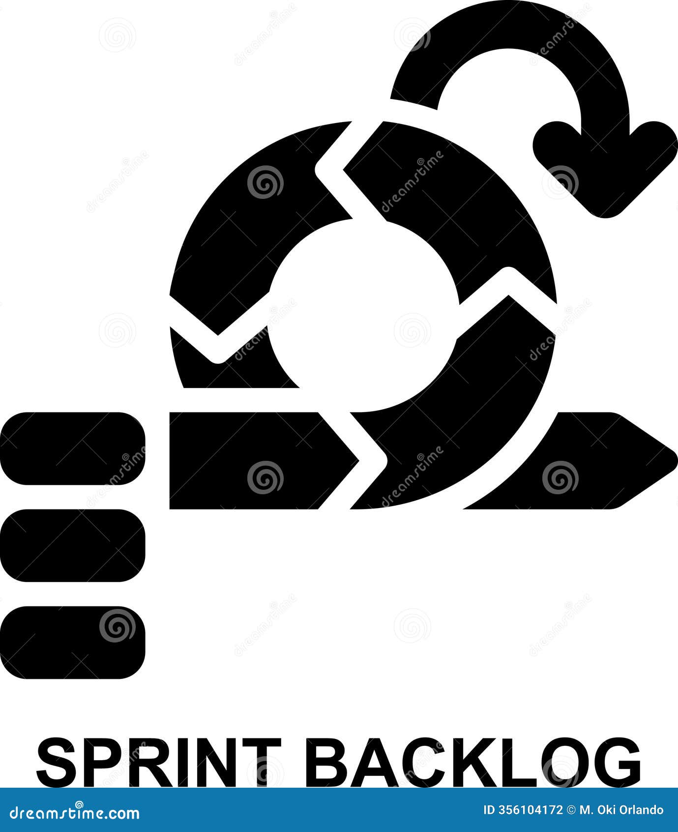 Sprint Backlog, Product Backlog, Sprint, Scrum, Backlog, Agile Solid Glyph Icon Stock ...