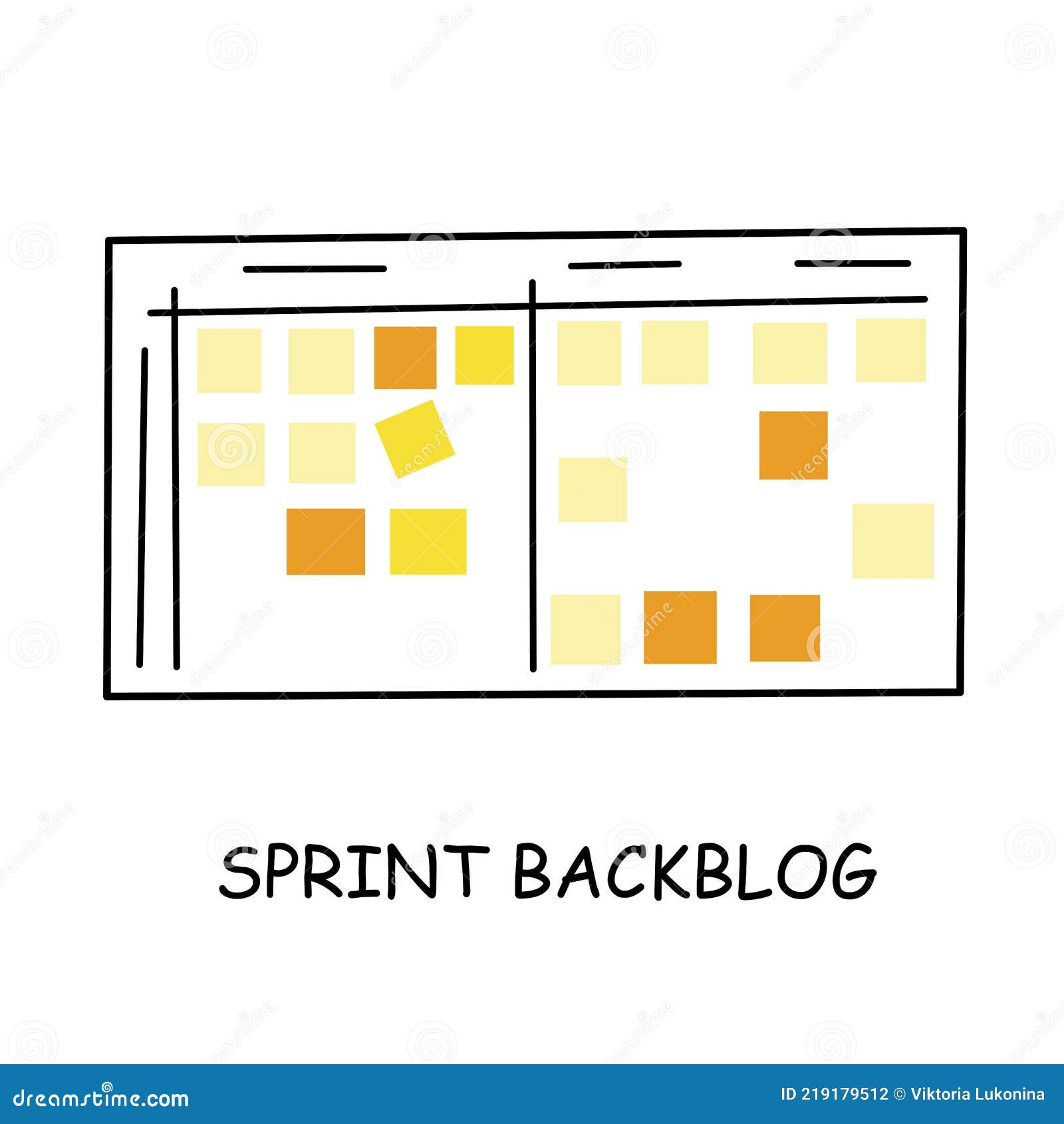 Sprint Backlog on White Background. Agile and Kanban Method Stock ...