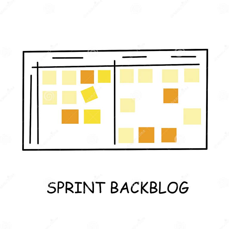 Sprint Backlog on White Background. Agile and Kanban Method Stock ...
