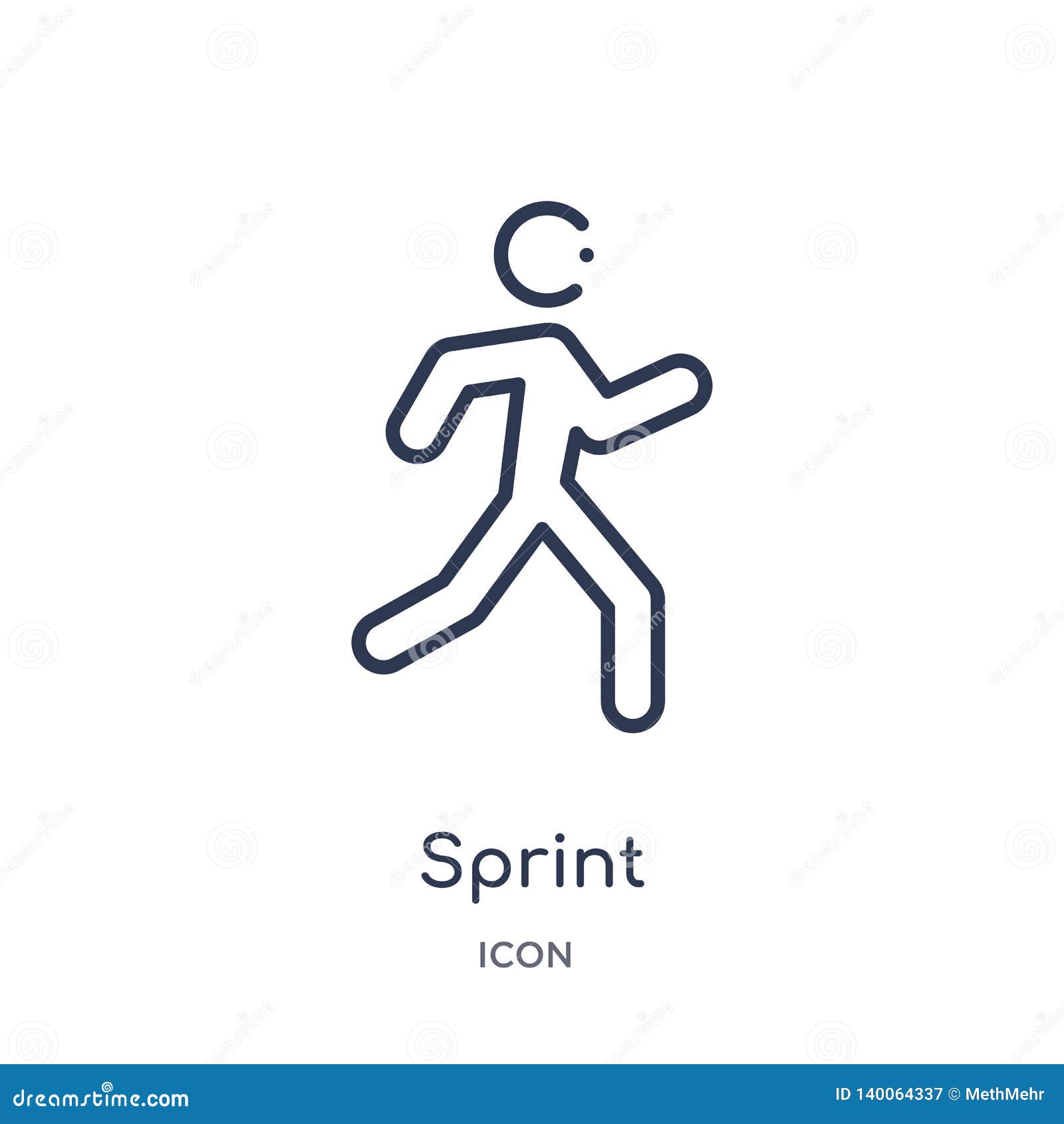 Sprint Icon Black And White Vector Outline Sign | CartoonDealer.com ...