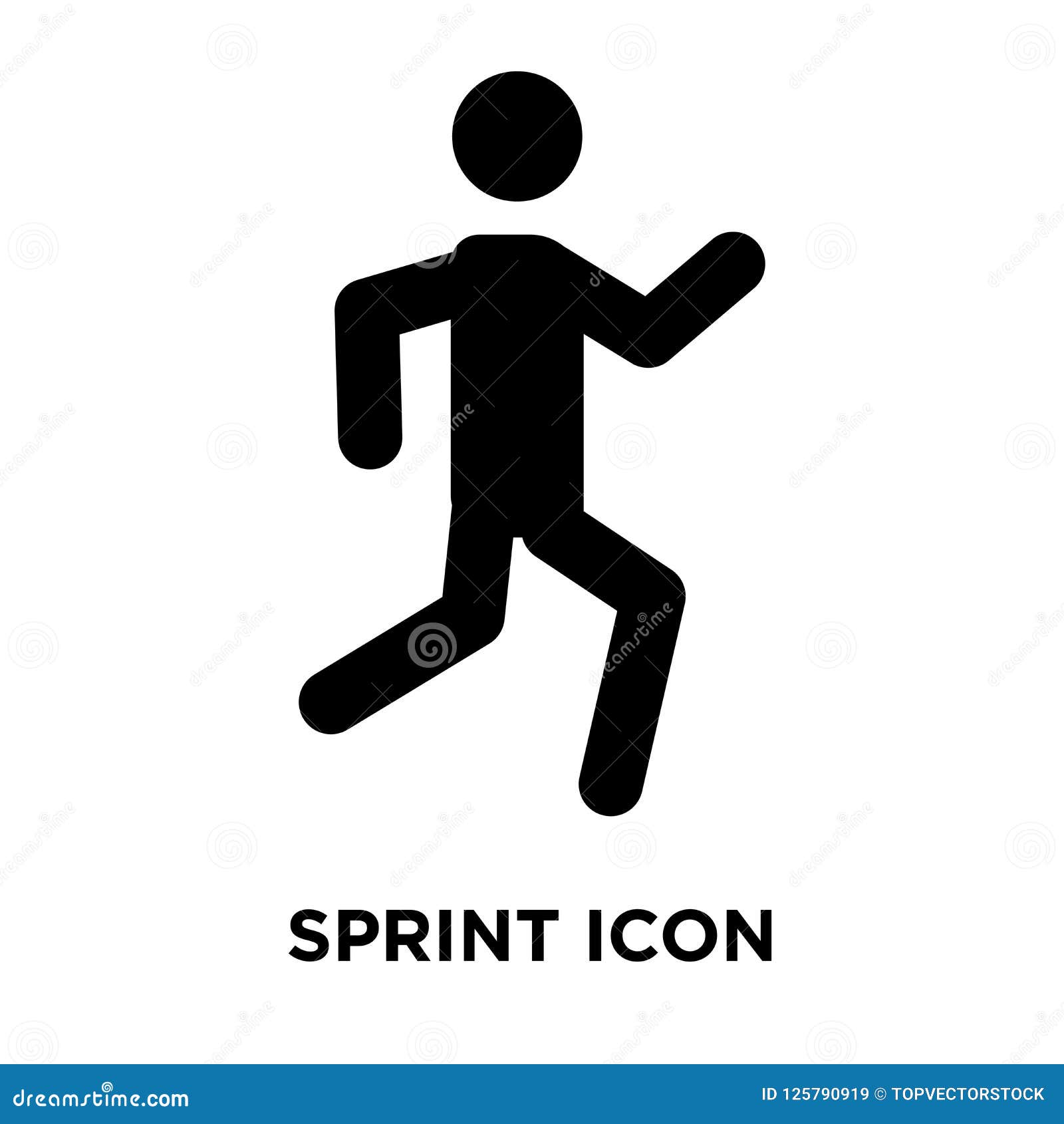 Sprint Icon Black And White Vector Outline Sign | CartoonDealer.com ...