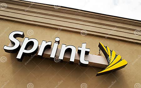 Sprint Sign editorial stock photo. Image of network, phone - 21253543