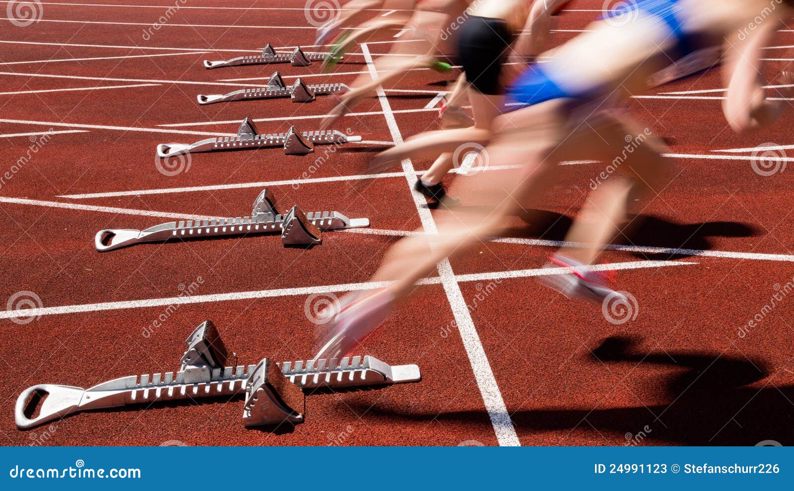 Sprint Start in Blurred Motion Stock Image - Image of athletic, legs ...