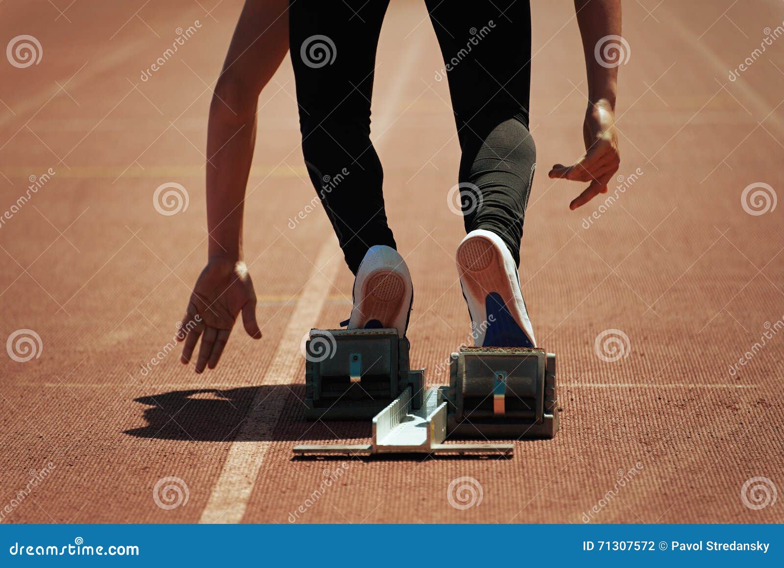 Sprint start in track stock photo. Image of runner, competition - 71307572