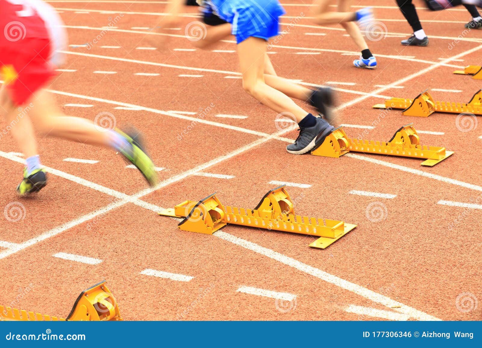 Sprint start stock photo. Image of race, action, runner - 177306346