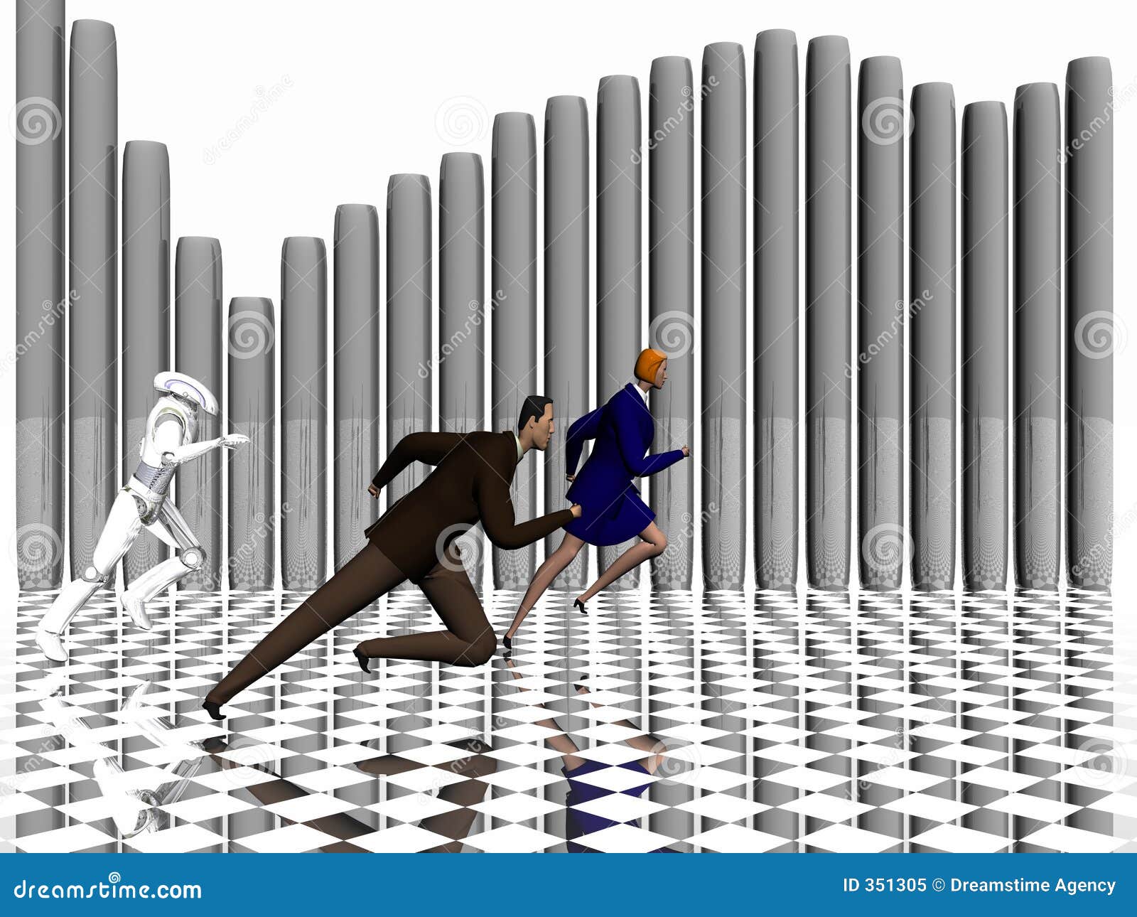 Sprint to success. stock illustration. Illustration of diagram - 351305