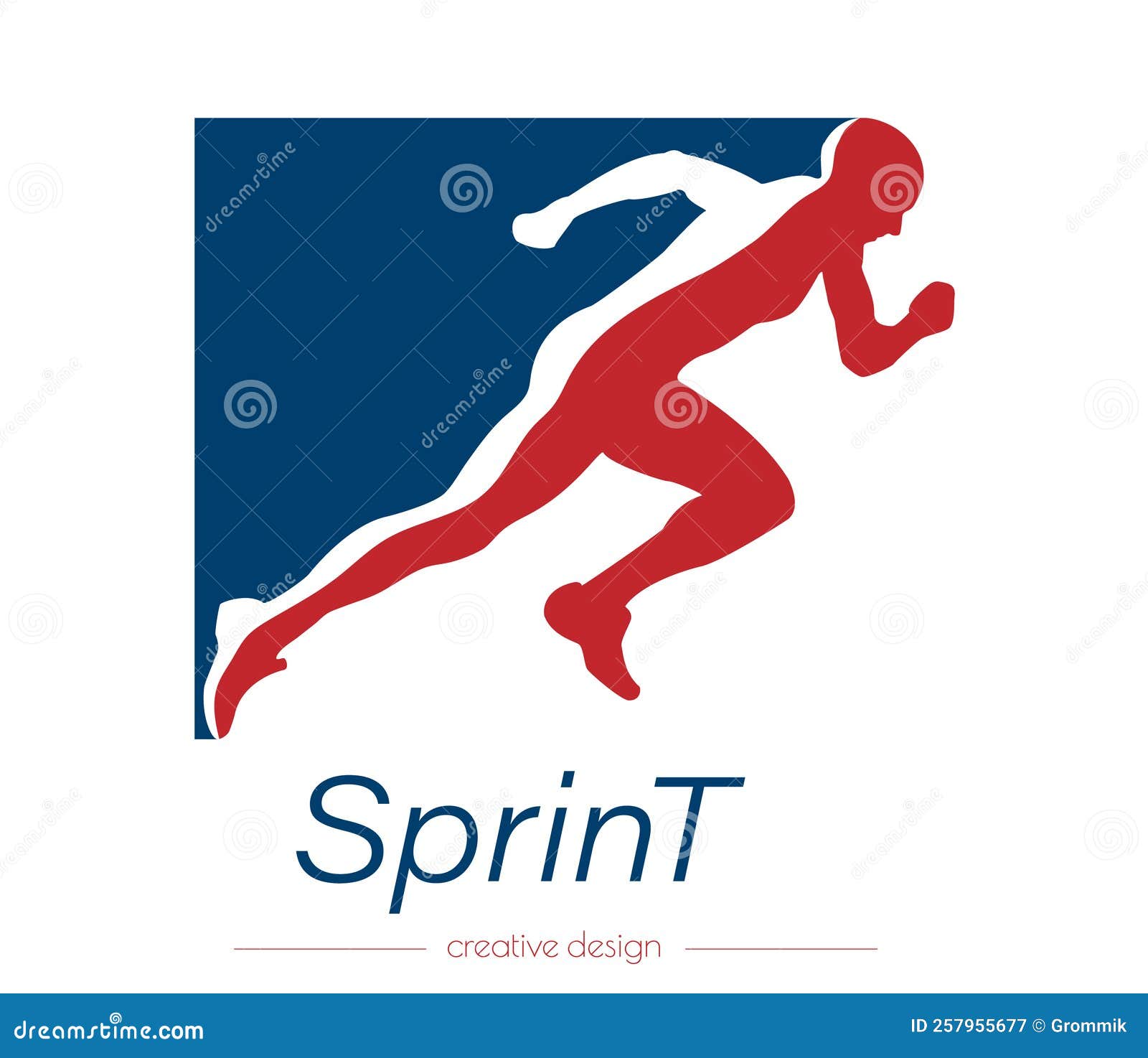 Sprint. Vector Template for for Logo, Sticker, Logo or Brand Stock ...