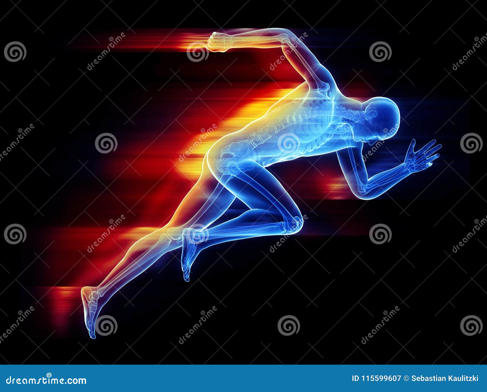 A sprinter stock illustration. Illustration of rendered - 115599607