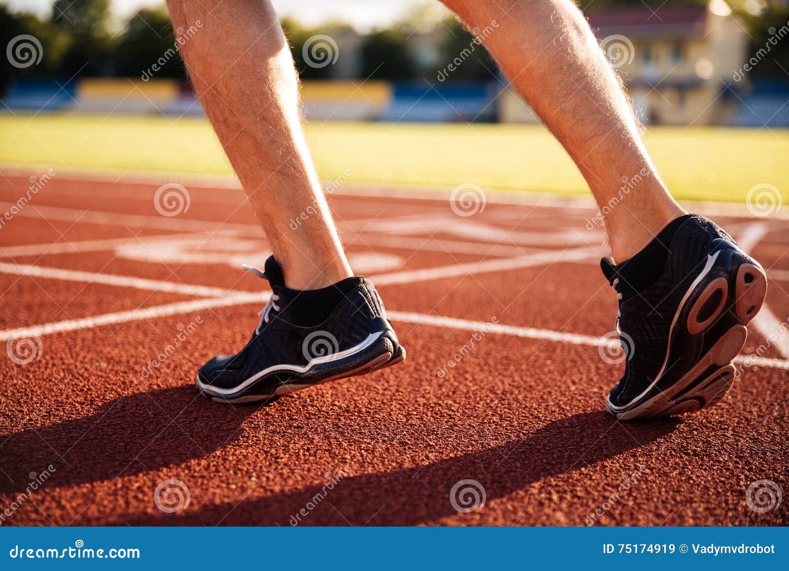 Sprinter Getting Ready To Start an Exercise Stock Image - Image of ...