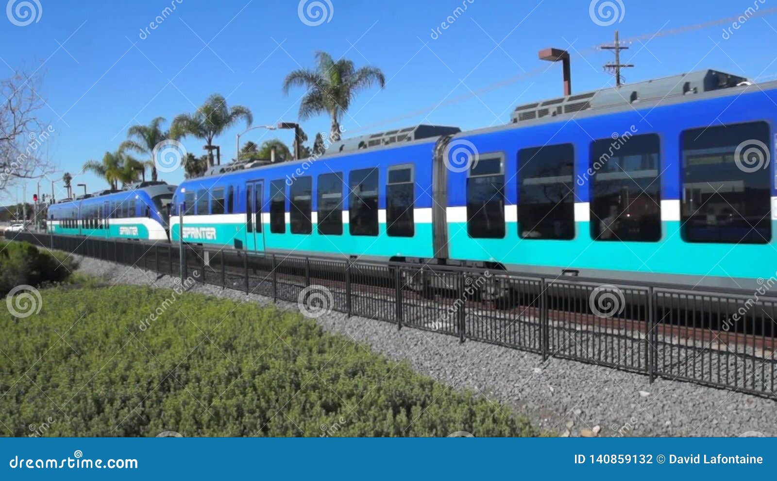 Sprinter Light Rail Train Pulling Out of Stations Stock Footage - Video ...