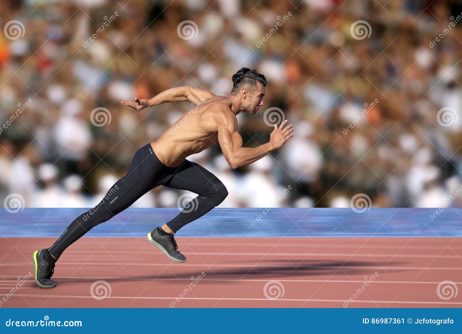 Sprinter man stock image. Image of determined, blocks - 86987361