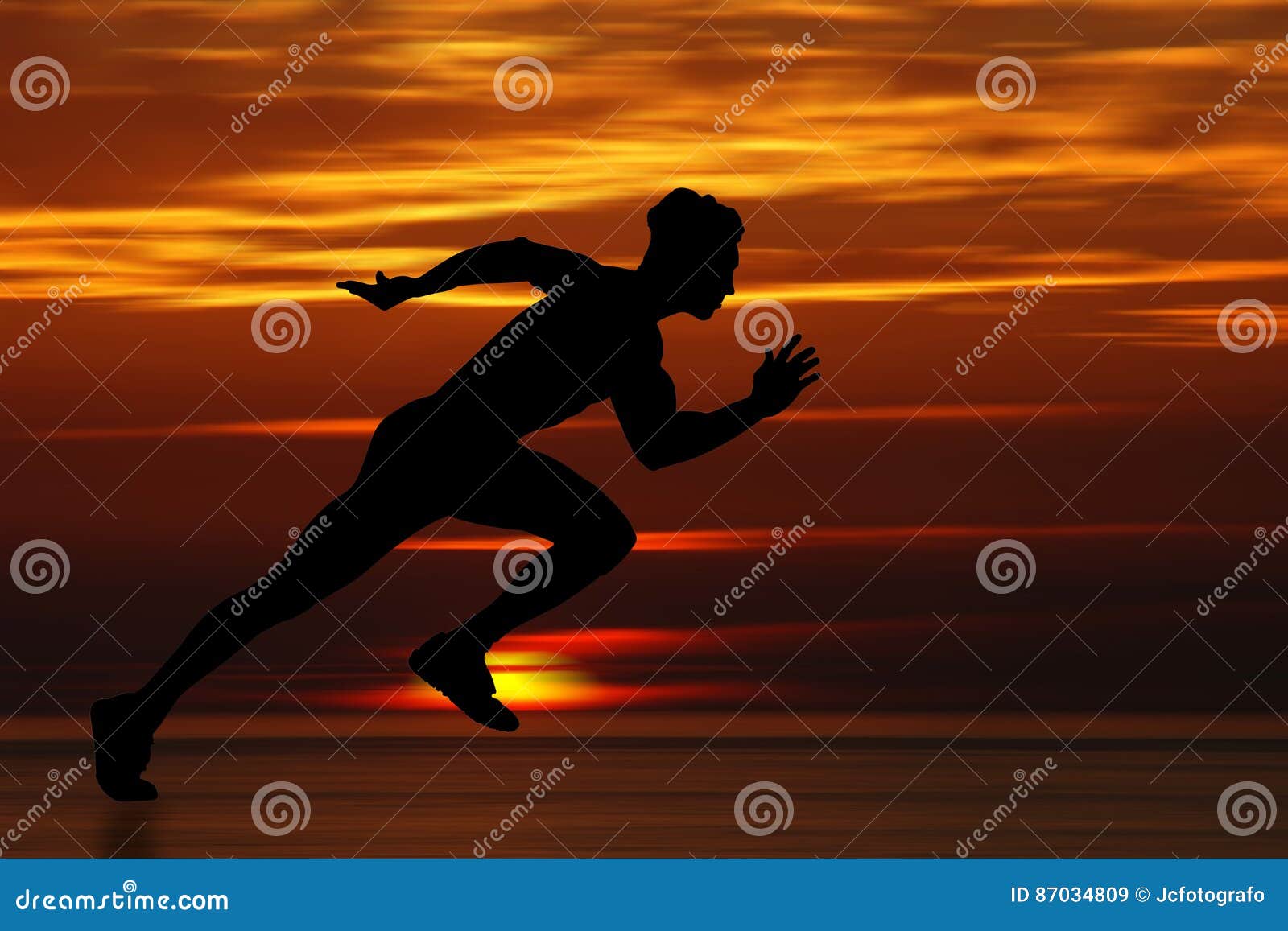 Sprinter man stock image. Image of olympic, power, leaving - 87034809