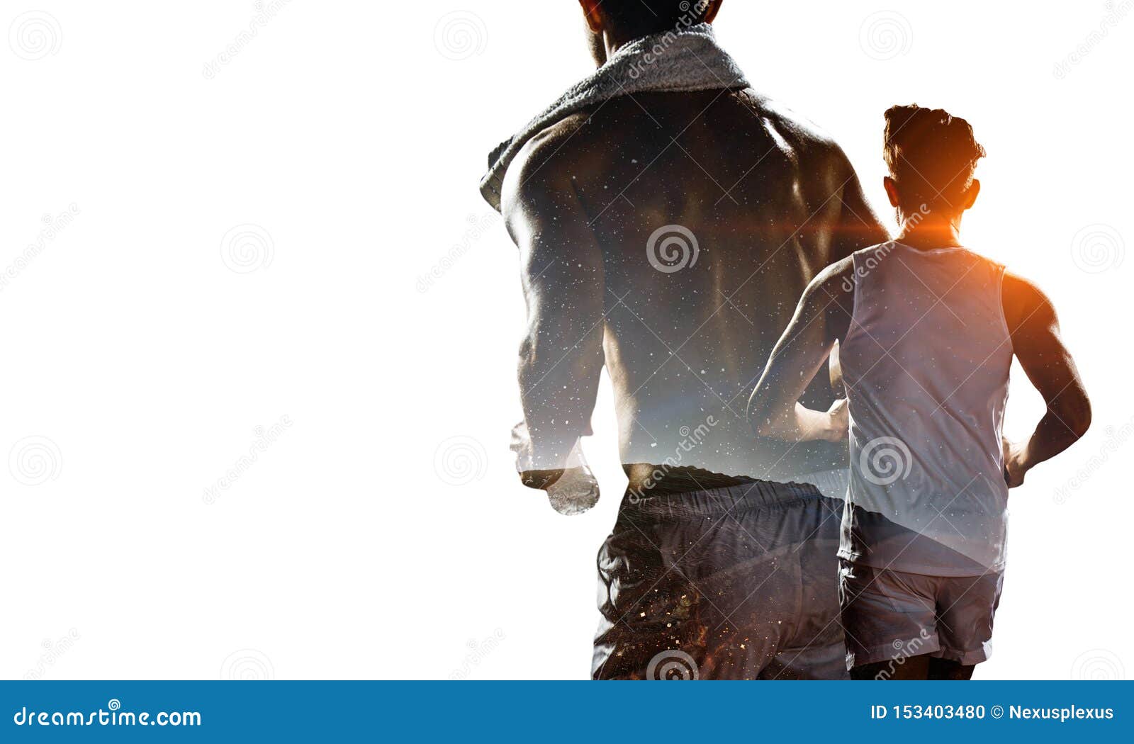 Sprinter Running Isolated on White Stock Photo - Image of exercise ...