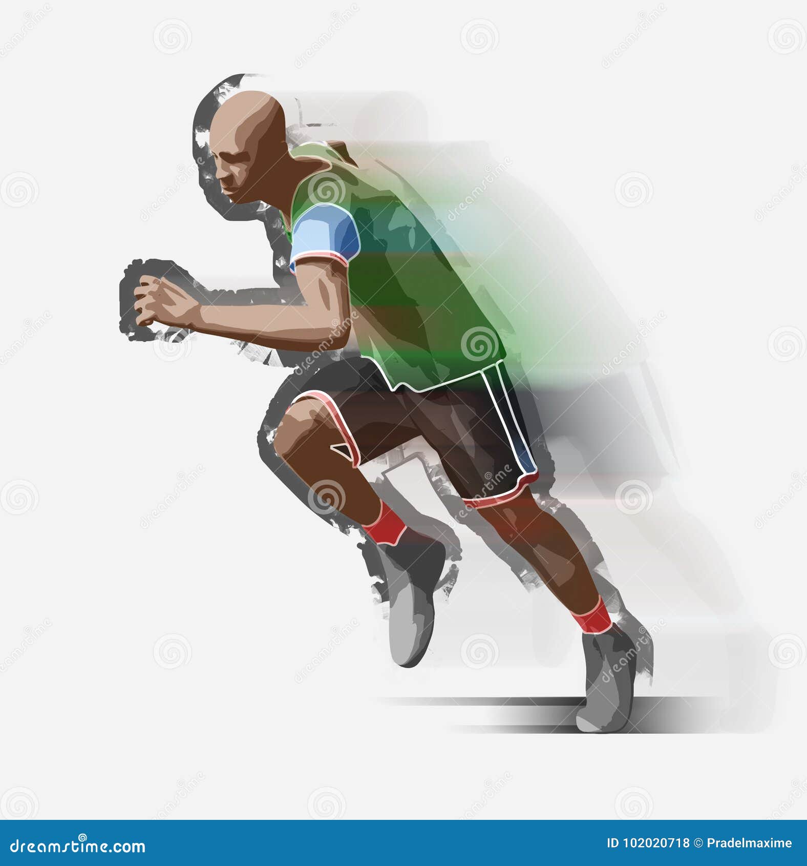Sprinter stock illustration. Illustration of activity - 102020718