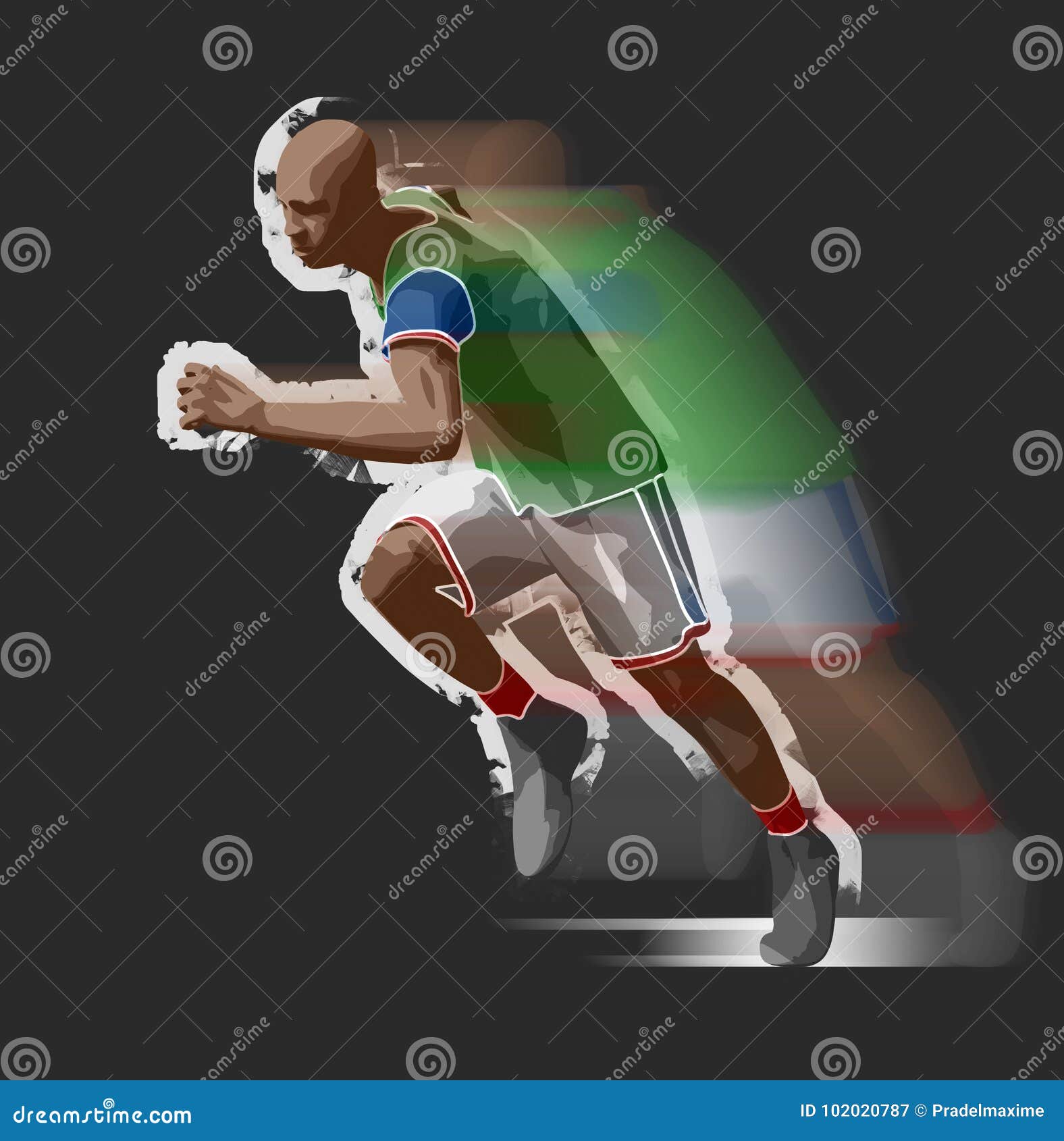 Sprinter stock illustration. Illustration of high, sketch - 102020787
