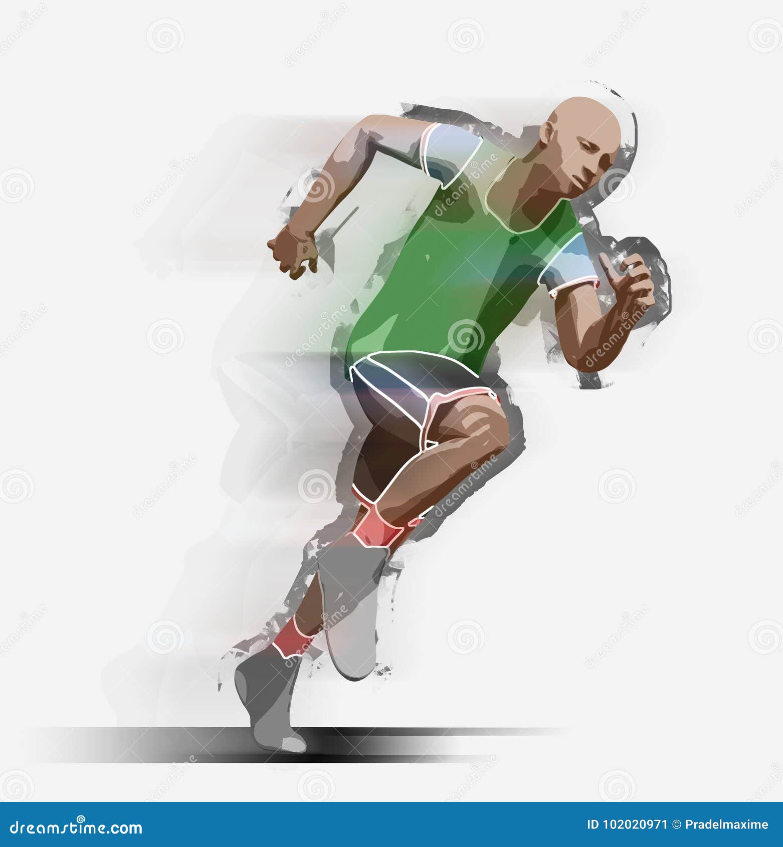 Sprinter stock illustration. Illustration of sprinter - 102020971