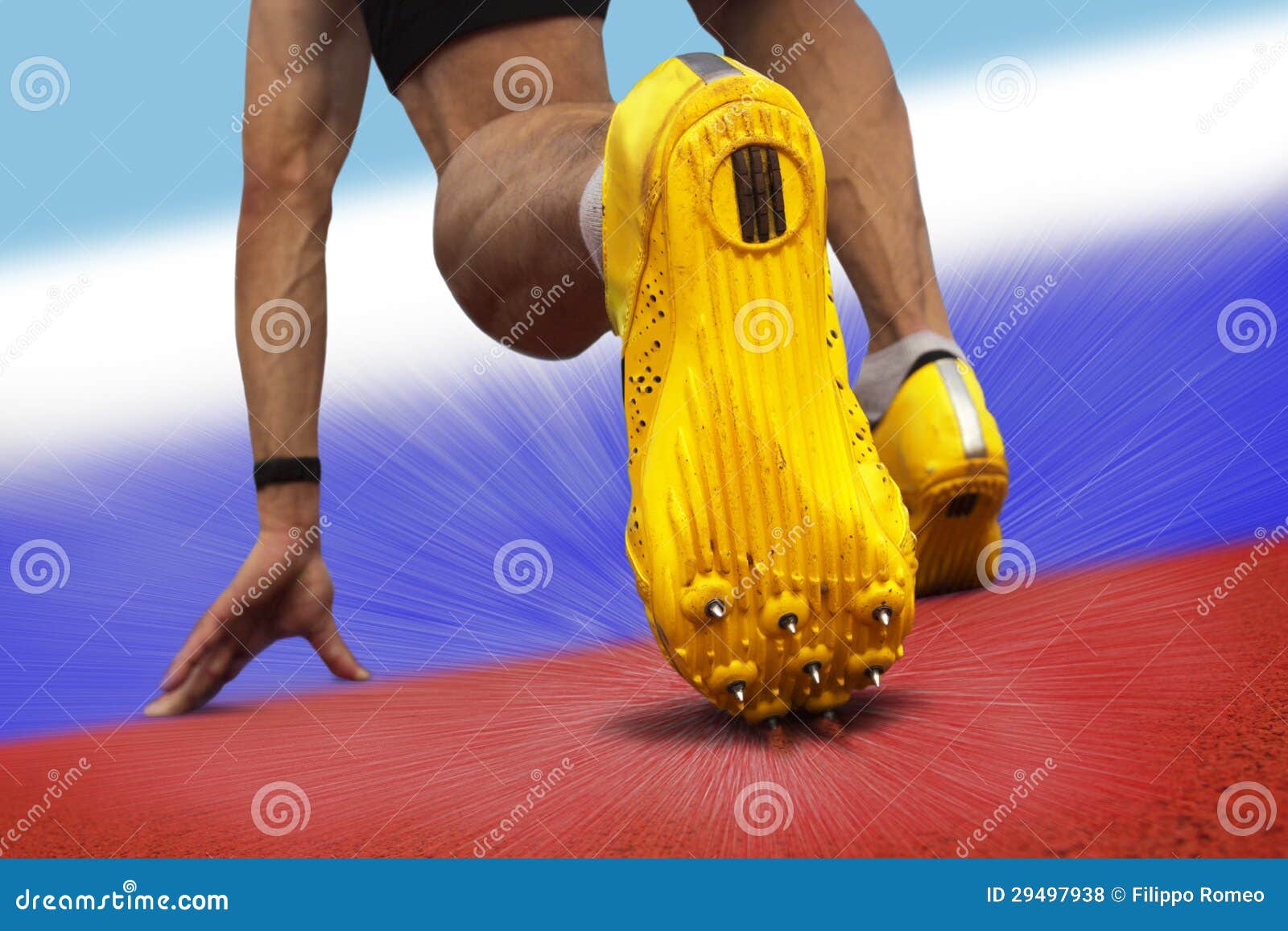 Sprinter start position stock photo. Image of peaks, marking - 29497938